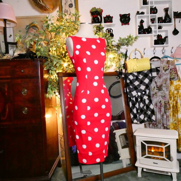 Collectif | Dresses | Collectif Clothing 95s Style Red White Polka Dot ...